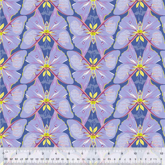 Cotton Fabric LUNA 54653-6 Periwinkle, Insectarium Collection by Tamar ...