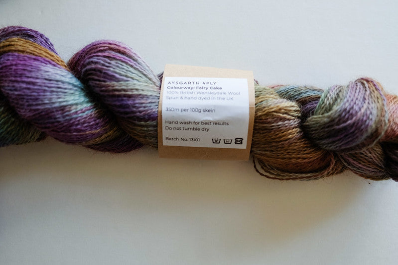 RIVERKNITS Yarn AYSGARTH, FAIRY CAKE, British Wensleydale Wool – SoKe
